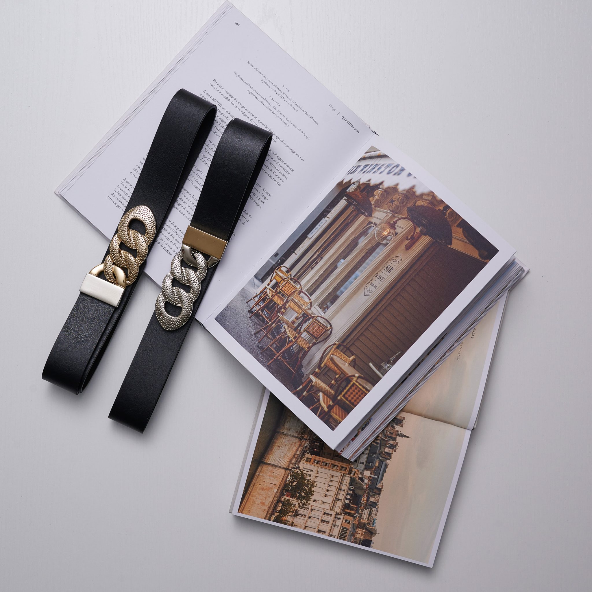 INDIVIDUAL ART LEATHER ''THE CHAIN'' ΔΕΡΜΑΤΙΝΗ ΜΑΥΡΗ ΖΩΝΗ ΜΕ ΧΡΥΣΗ ...